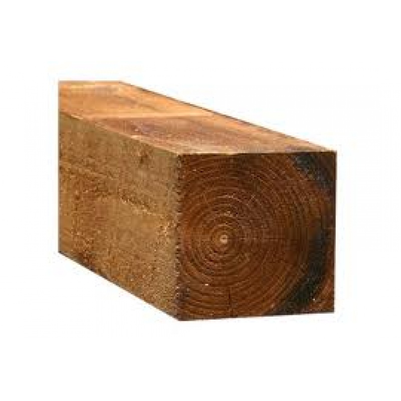 100 x 100mm Brown Treated Fence Posts - 2.4mtr